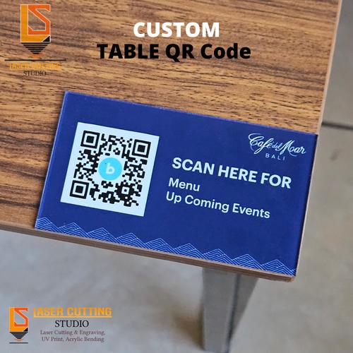 Jual Nomor Meja Custom QR Code Menu Akrilik Print Table Sign Scan QR ...