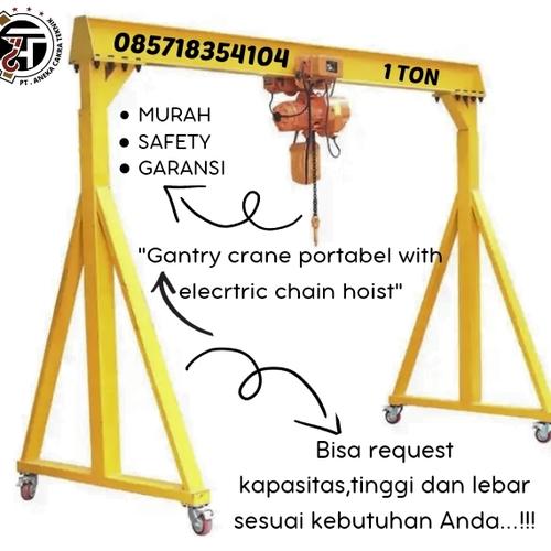 Jual Gantry crane 1 ton dan chain hoist 1 ton (with trolley) - Jakarta ...