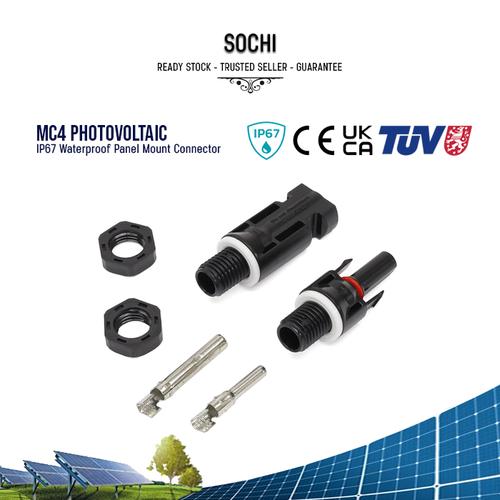 Promo PV MC4 Panel Mount Konektor 1000V Panel Surya IP67 - 30 Ampere ...