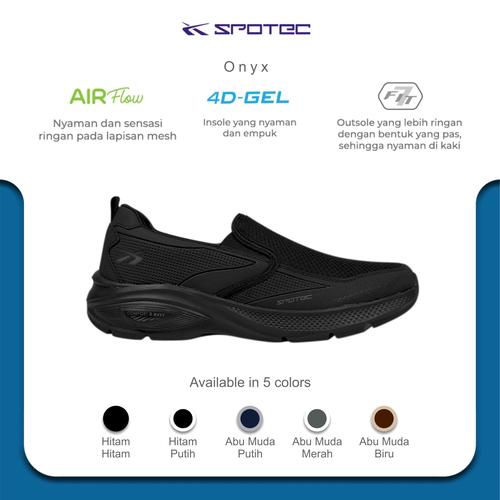Jual SPOTEC Sepatu WALKING Artikel ONYX- Hitam/Hitam - Hitam/Hitam, 37 ...