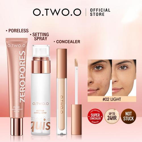 Promo O.TWO.O 3PCS Face Makeup Set Primer & Concealer Cair & Setting ...