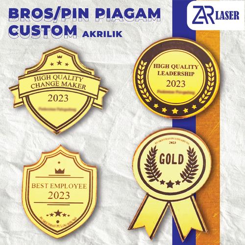 Jual Bros / Pin Piagam Penghargaan Custom Akrilik / graduate / lomba ...
