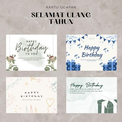 Jual Kartu Ucapan Selamat Ulang Tahun Happy Birthday Card Aesthetic - HBD16 - Kota Bekasi - Ash ...