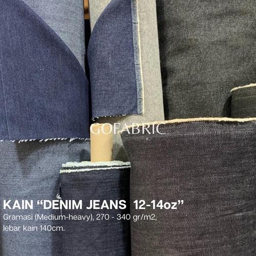 Jual kain Denim Bahan Kain Jeans Kualitas Premium - Blue Denim 12oz, 0 ...