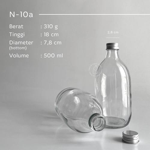 Jual Botol kaca TEARDROP estetik aesthetic 500ml - botol juice kopi teh ...