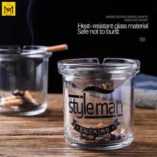 Promo Asbak Rokok Kaca Anti Angin Dengan Tutup Corong Ashtray Anti Fly ...