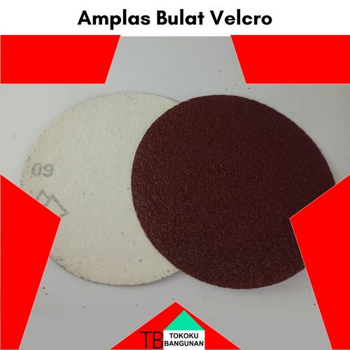 Jual Amplas Bulat 4" Velcro tempel grit 60 - 400 poles gurinda sanding ...