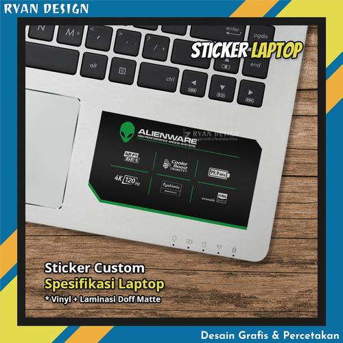 Jual Stiker Logo Laptop Stiker Spesifikasi Fitur Laptop (Model 002 ...