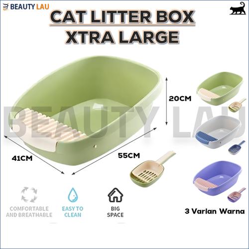 Promo CAT LITTER BOX KUCING JUMBO TEMPAT PUP KUCING LITER BOX BAK PUP ...