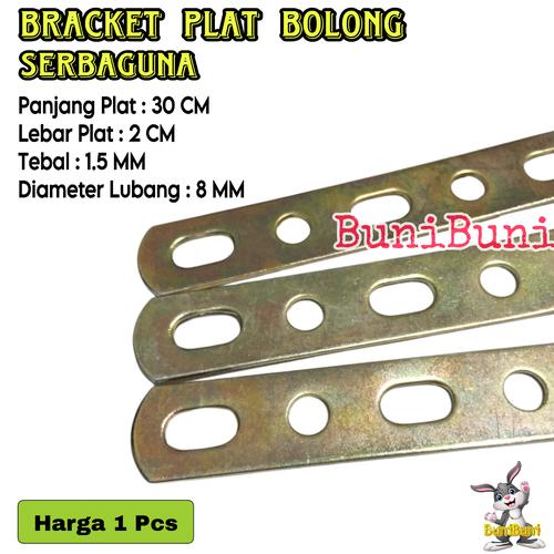 Jual BRACKET BOLONG / Breket Plat Besi Lubang Bahan Tebal Panjang 30 CM ...