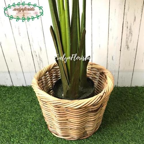 Jual New Pohon Hias Pisang T160 Latex Artificial Cover Keranjang Rotan ...