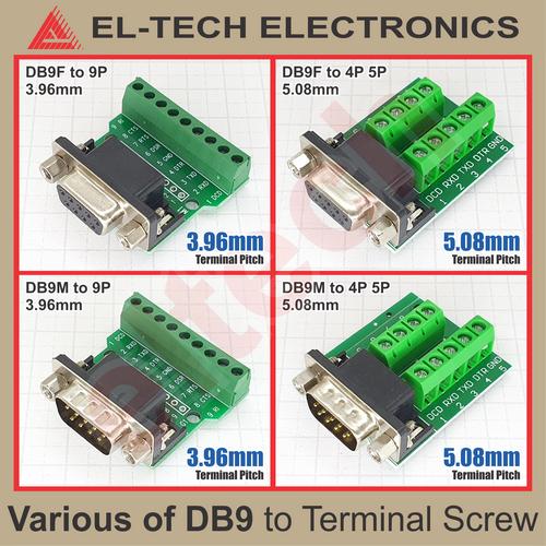 Jual DB9 RS232 485 Serial 9P Terminal Screw Block Changer Converter ...