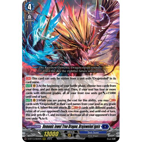 Jual D-BT13/004EN Demonic Jewel True Dragon, Drajeweled Ignis | VGD English - RRR - Jakarta ...