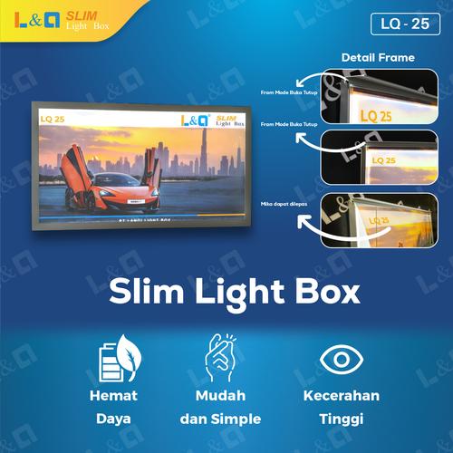 Jual LightBox Slim Simple Model Buka Tutup Utk Ganti Media Papan Reklame - 30x40 - Kab ...
