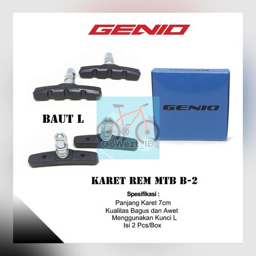 Promo Karet Rem Kampas Rem Sepeda Rem V Brake Kunci L GENIO Lipat Fixie ...