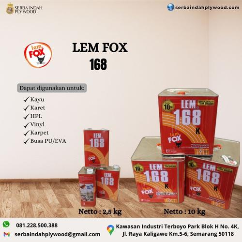 Jual Lem Fox 168 2,5 kg & 10 kg | Lem Kayu, Karet, HPL, Vinyl, Busa PU ...