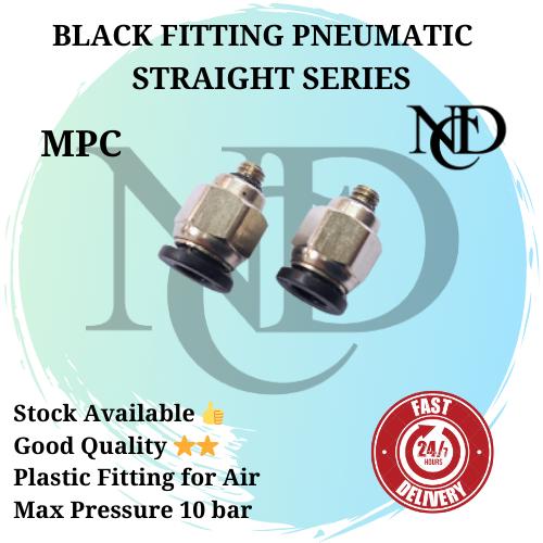 Jual MPC 04-M5 BLACK FITTING PNEUMATIC LURUS MALE 4MM DRAT 8MM ...