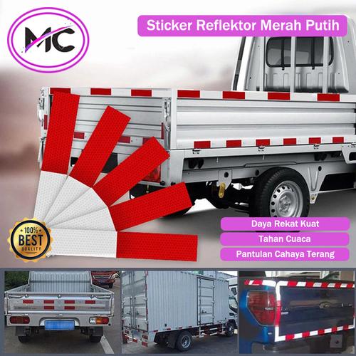 Jual Stiker Reflektor Mobil Merah Putih Truck Uji Kir Sticker ...