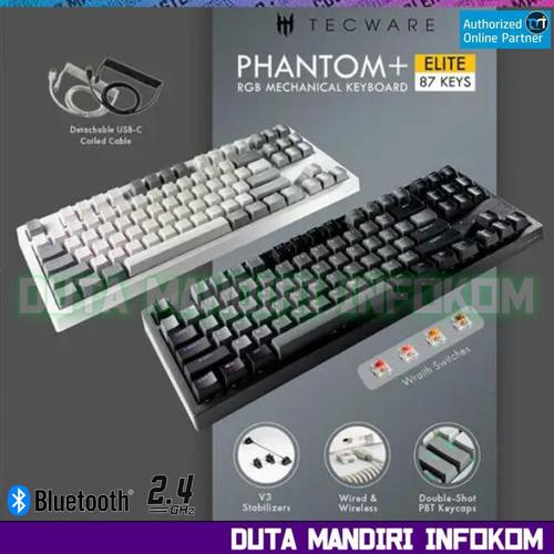 Jual Tecware Phantom+ Elite 87 TKL Wireless RGB Mechanical Gaming ...