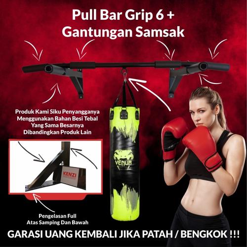 Jual Pull Up Bar Chin Up Bar Iron Gym Alat Fitnes Gym Angkat Beban Home ...