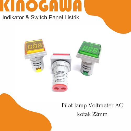 Jual Pilot Lamp Voltmeter 22mm Digital Kotak KINOGAWA - Hijau - Jakarta ...