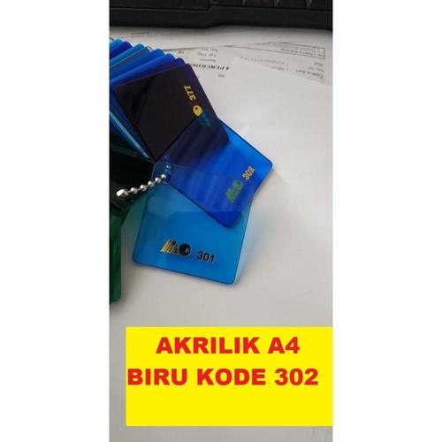 Jual Akrilik A4 Lembaran 3Mm Acrylic 3Mm Biru Transparan Marga Cipta ...