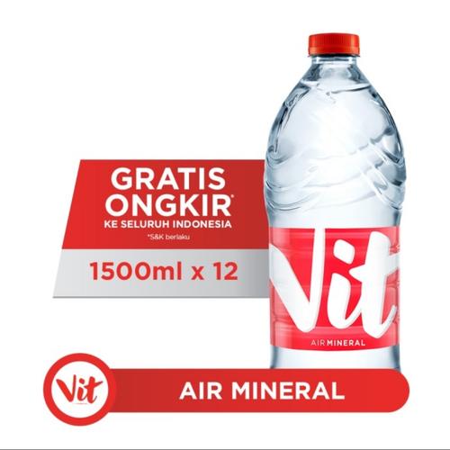 Jual VIT Air Mineral 1500 ml isi 12 botol / Air Mineral Vit 1500 ml ...