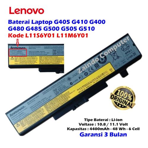 Promo BATERAI LENOVO L11S6Y01 G480 3000 B480 B485 B580 B585 G485 G580 G585 - TYPE ORIGINAL ...