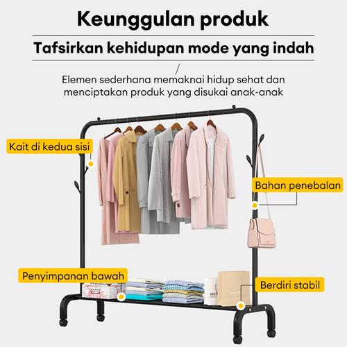 Jual Rak Baju Gantungan Baju Besi Stand Hanger Display Jemuran Pakaian ...