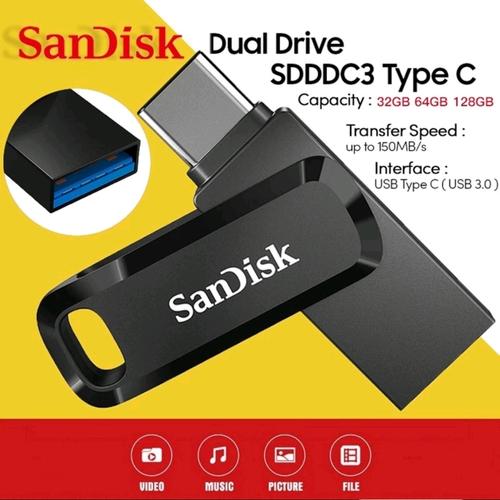 Promo Sandisk Flashdisk OTG Type C hp 32GB/64GB/128GB USB 3.1 - 128 gb ...