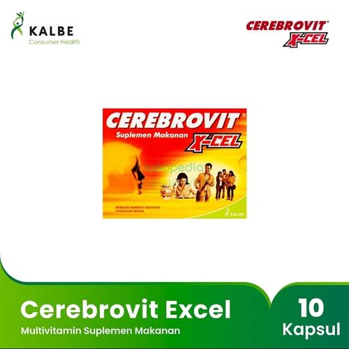Jual CEREBROVIT EXCEL MULTIVITAMIN SUPLEMEN MAKANAN 1 strip isi 10 ...