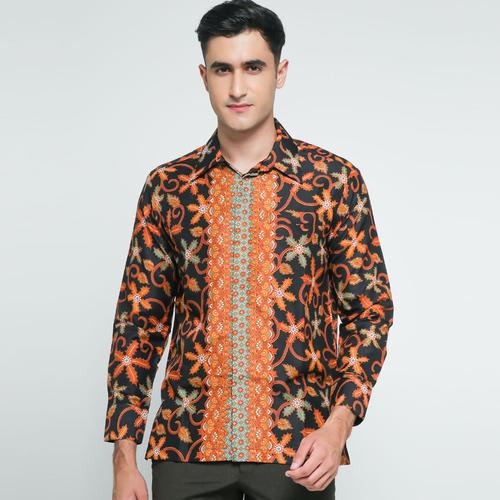 Promo Adikusuma Kemeja Batik Pria Motif Bunga Rambat - Merah, M ...