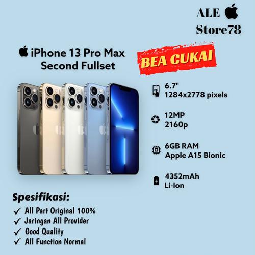 Jual [IMEI BEA CUKAI] iPhone 13 Pro Max 128GB 256GB 512GB 1TB Second Ori - Graphite, 128GB BEA ...