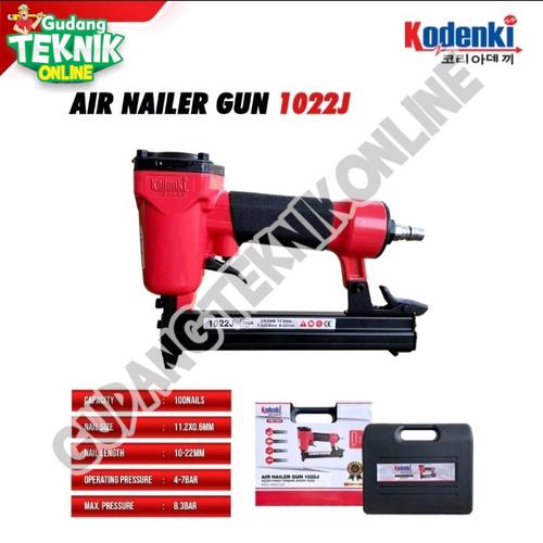 Jual Mesin Paku Tembak Angin Model U 1022J KODENKI Stapler Air Nailer ...