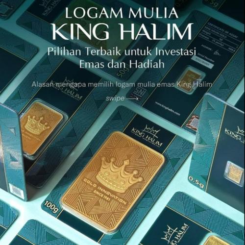 Jual LOGAM MULIA EMAS KING HALIM 0.5, 1, 2, 5, 10 GR - KING HALIM GOLD ...