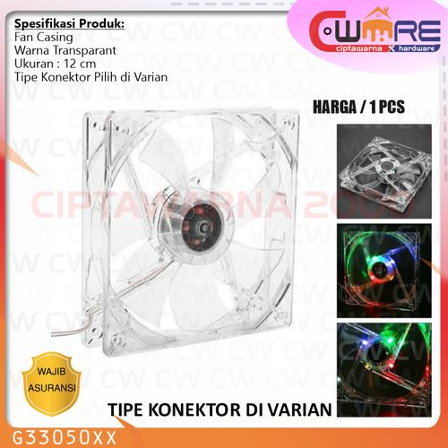 Jual Kipas PC Fan Case Casing Transparant RGB Lampu USB 4 Pin Molex 12 ...