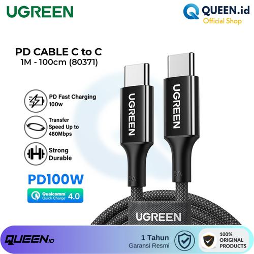 Jual UGREEN Kabel Data Charger USB TYPE C to C 1M 5A 100W PD QC Fast 80371 - Kab. Tangerang ...