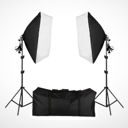 Jual Paket studio lighting 2 softbox dan 2 light stand - Tanpa Bohlam ...