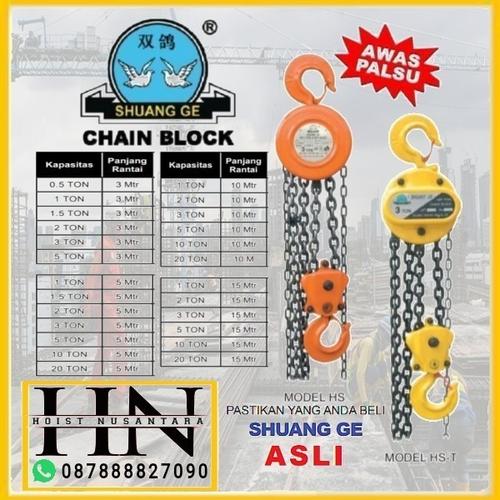 Jual Chain Block / Takel 3 Ton x 15 Meter SHUANG GE - Jakarta Barat ...
