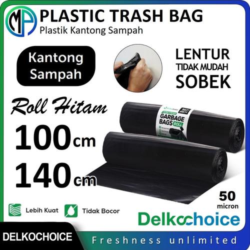 Jual Kantong Kresek Plastik Sampah Roll / Plastic Trash Bag Hitam Tebal ...