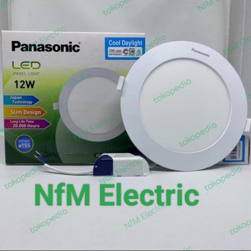 Jual PANASONIC Downlight Slim 12W Inbow/ LED Panel panasonic 12W Bulat - 3000K-WarmWhite ...
