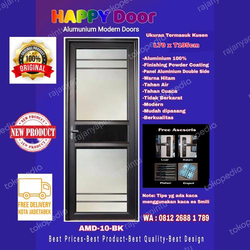 Jual Pintu Aluminium Modern-Happy Door-AMD 10 BK-ACP Double Side-Hitam ...