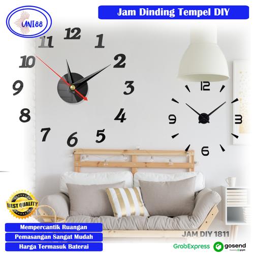 Jual Jam Dinding Unik Tempel DIY Jam Aesthetic Dekorasi Tembok Ruang ...