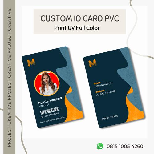 Jual Custom ID Card PVC Satuan Print UV - 1 Sisi, Card Only - Jakarta Selatan - Project Creative ...