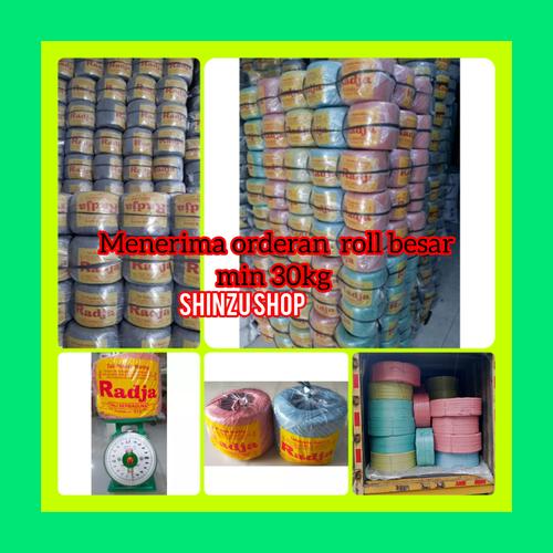 Jual RADJA Tali Rafia REAL 1kg Tali Rafia Hitam dan Warna Tali Plastik ...