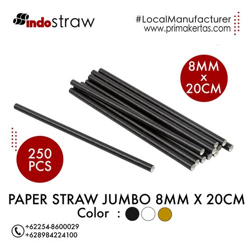 Jual PAPER STRAW JUMBO 8MM X 20CM SEDOTAN KERTAS JUMBO - INDOSTRAW ...