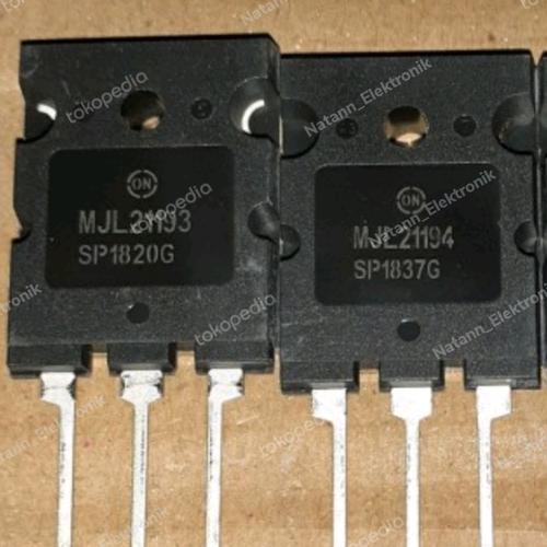 Jual transistor tr power amplifier MJL21194 MJL21193 set asli ori ...