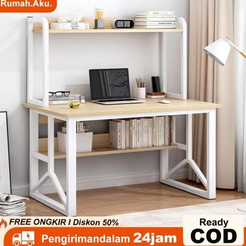 Jual Ra Meja Kerja Dengan Rak Tingkat Serbaguna / Meja Belajar ...