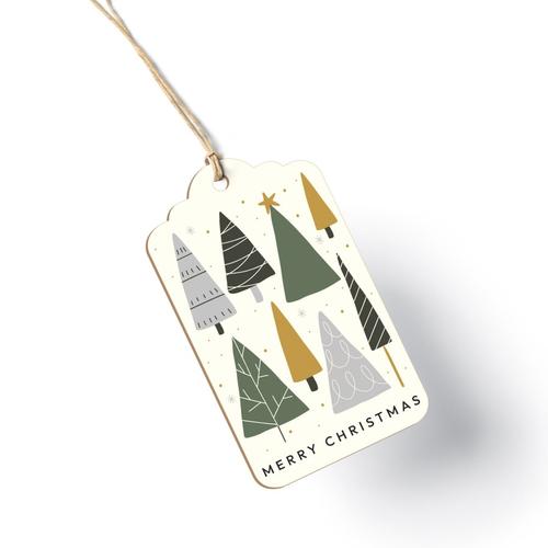 Jual Hang Tag Christmas Motif Pohon Natal Xmas Gift Tag Natal isi 20 ...