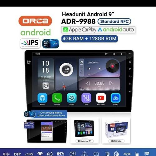 Jual tape mobil android ORCA 9988 standard series head unit 9 inci ...